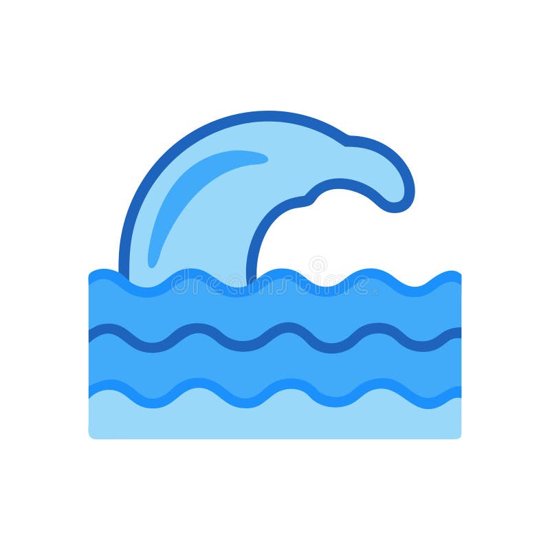 Coastal Wave Icon for Ocean Views Stock Vector - Illustration of ...