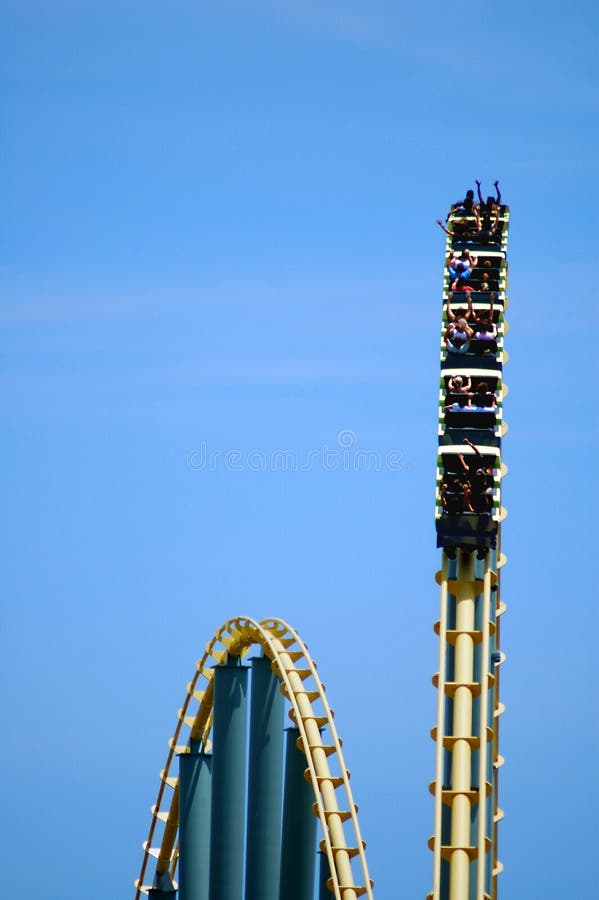 Drop Tower Ride stock photo. Image of scream, fair, funfair - 75060492