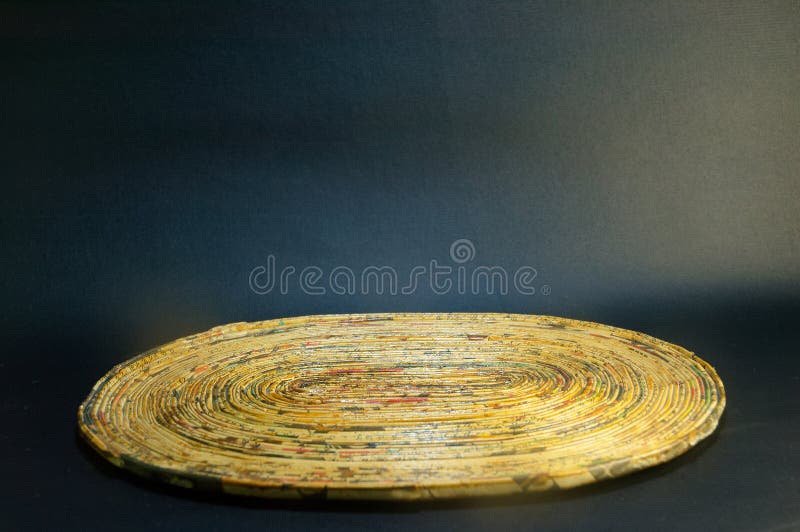 Coaster Made of Paper with a Black Background Stock Photo - Image of ...