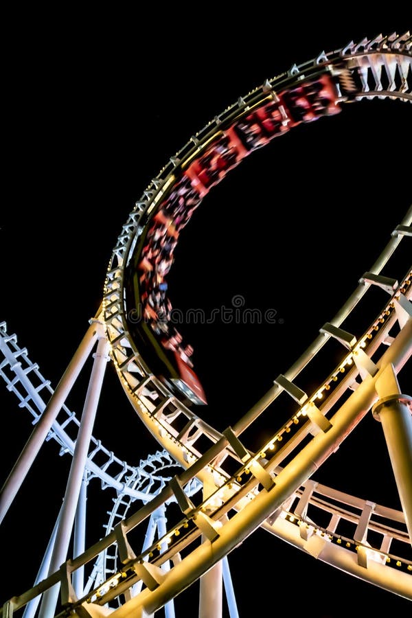 Coaster in Motion stock image. Image of turns, roller - 194276639
