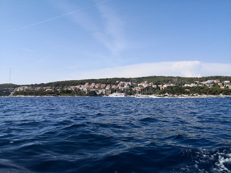 Coastline in the adriatic stock image. Image of ocean - 142729373