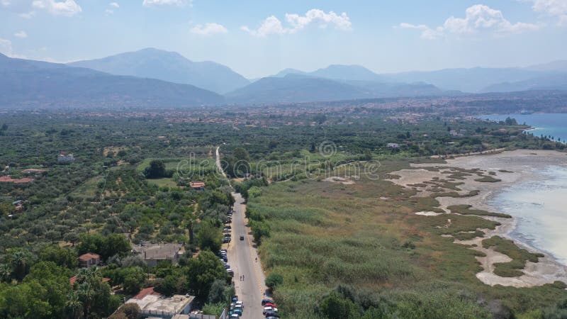 Coastline in Aigio Peloponnese Greece Stock Image - Image of white ...