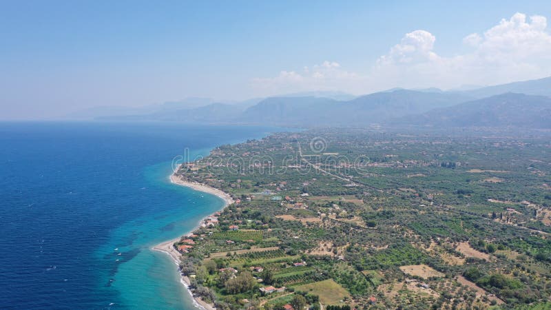 Coastline in Aigio Peloponnese Greece Stock Image - Image of domain ...