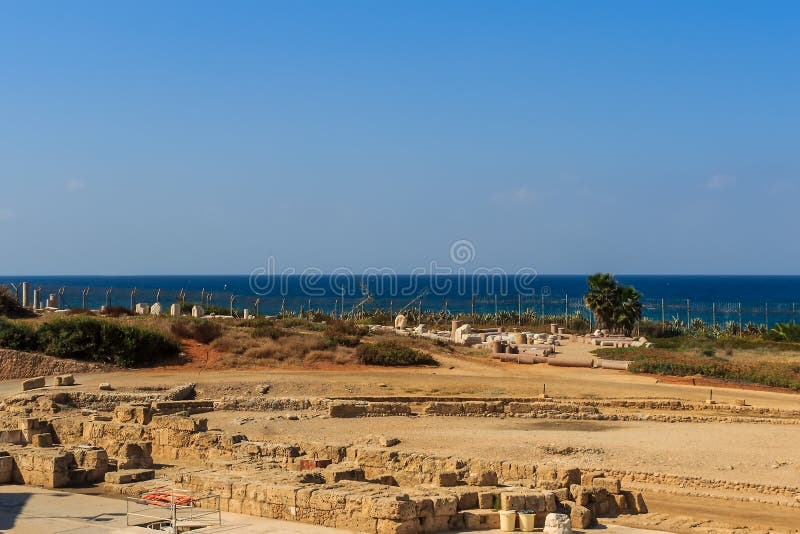 Coastline of Caesaria editorial stock photo. Image of museum - 187531683
