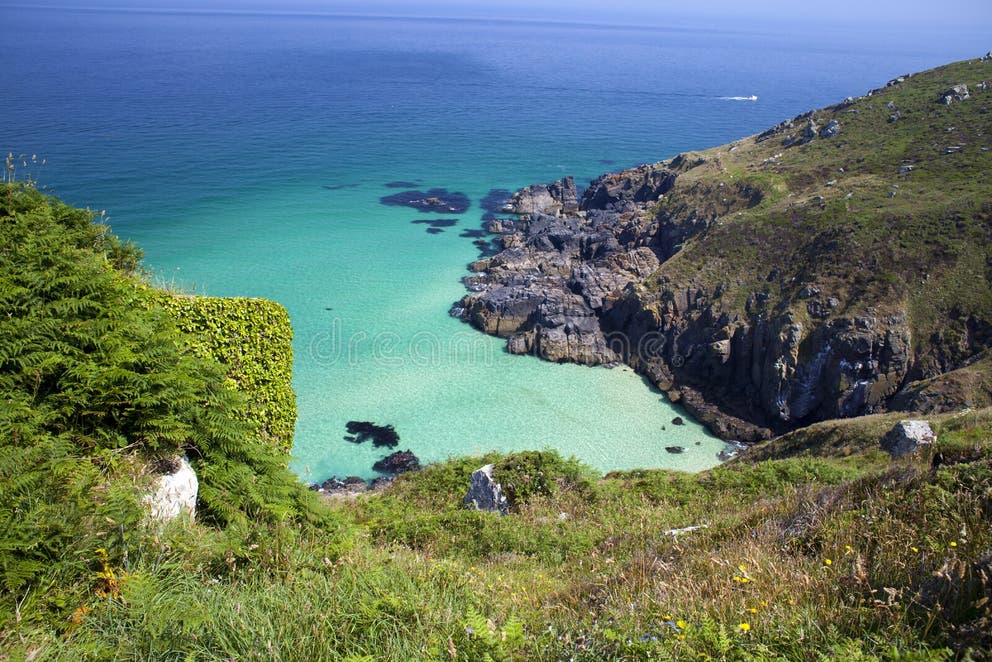 Coastline in Cornwall stock image. Image of edge, view - 32438519