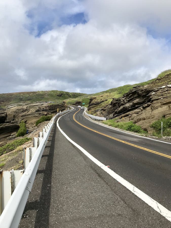 Coastal Highway Along the South Shore of Oahu, Hawaii Stock Photo ...