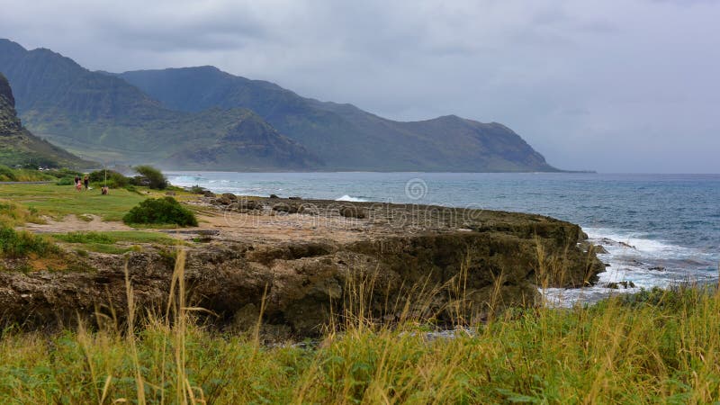 Coastline at Kaena Point State Park Stock Photo - Image of oahu, cliff ...