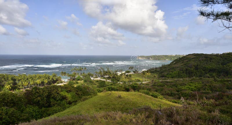 Coastline in North Barbados with Rocks and Ocean Water Stock Image ...