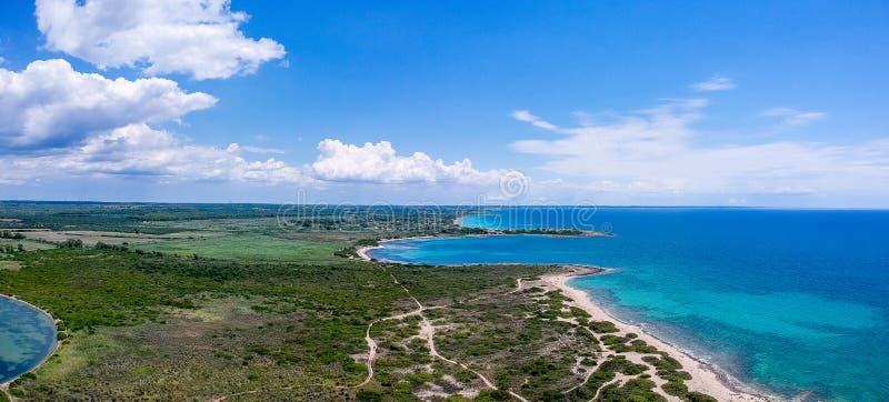 The Beach in Punto Prosciutto, Pulia, Italy Stock Photo - Image of ...
