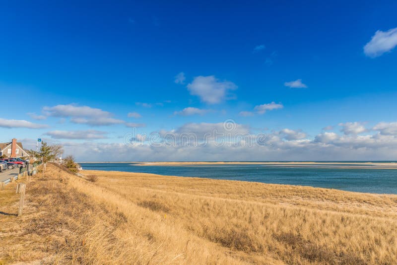 Coastline with Sandy Beach at Cape Cod in Winter Stock Photo - Image of ...