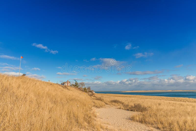 Coastline with Sandy Beach at Cape Cod in Winter Stock Image - Image of ...