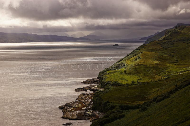 Coastline in Scotland stock image. Image of scenic, tourism - 139756227