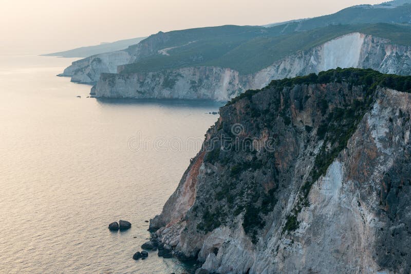 The cliffs at sunset stock photo. Image of newfoundland - 39508320