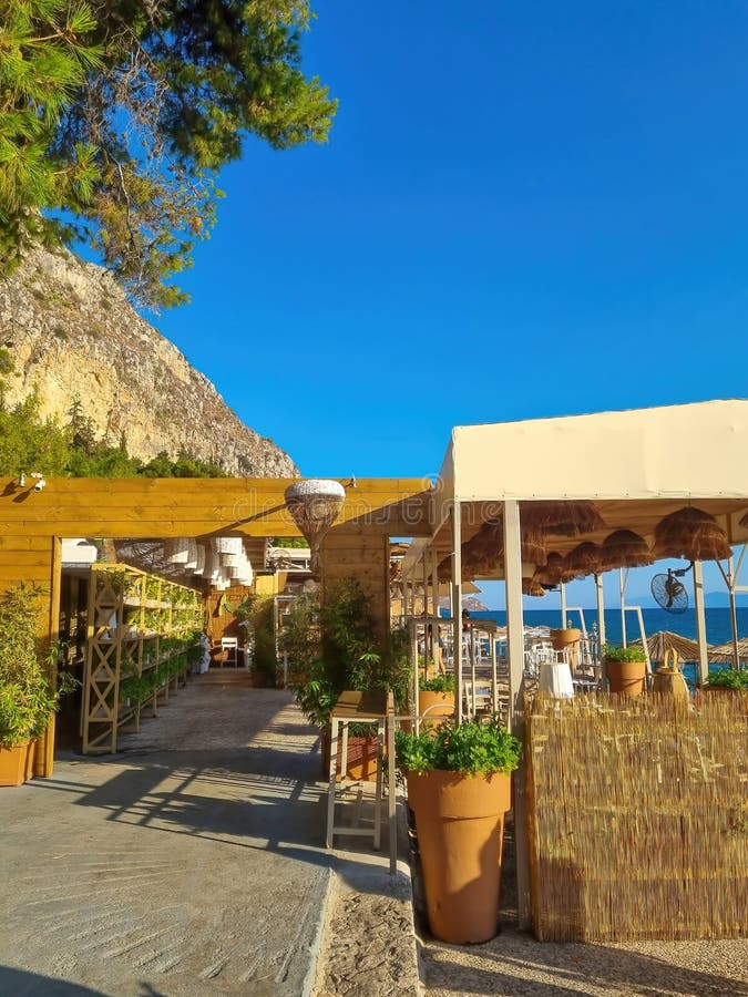 Coastline by the Sea of Nafplio Town in Greece Stock Image - Image of ...