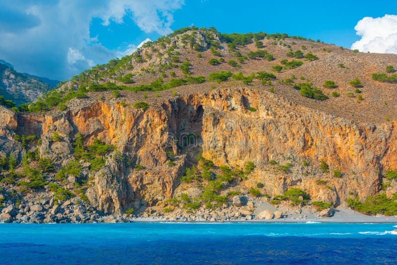 Coastline of Southern Crete in Greece Stock Photo - Image of relax ...