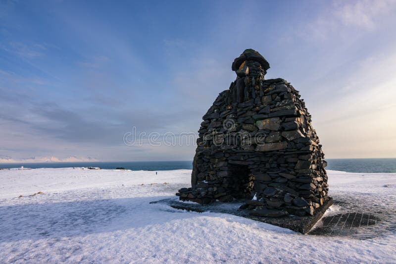 Coastline View in Arnarstapi in Snaefellsnes Peninsula (Iceland) Stock ...