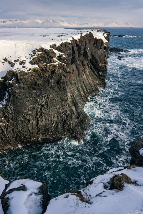 Coastline View in Arnarstapi in Snaefellsnes Peninsula (Iceland) Stock ...