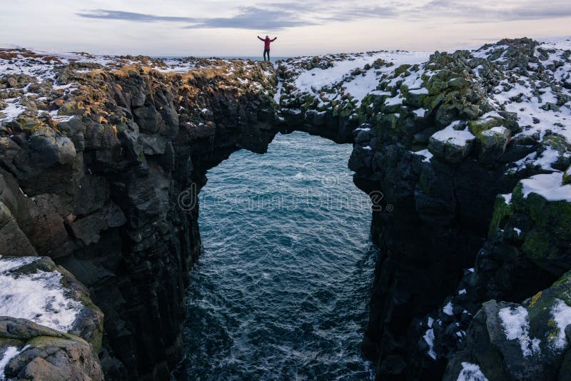 Coastline View in Arnarstapi in Snaefellsnes Peninsula (Iceland) Stock ...