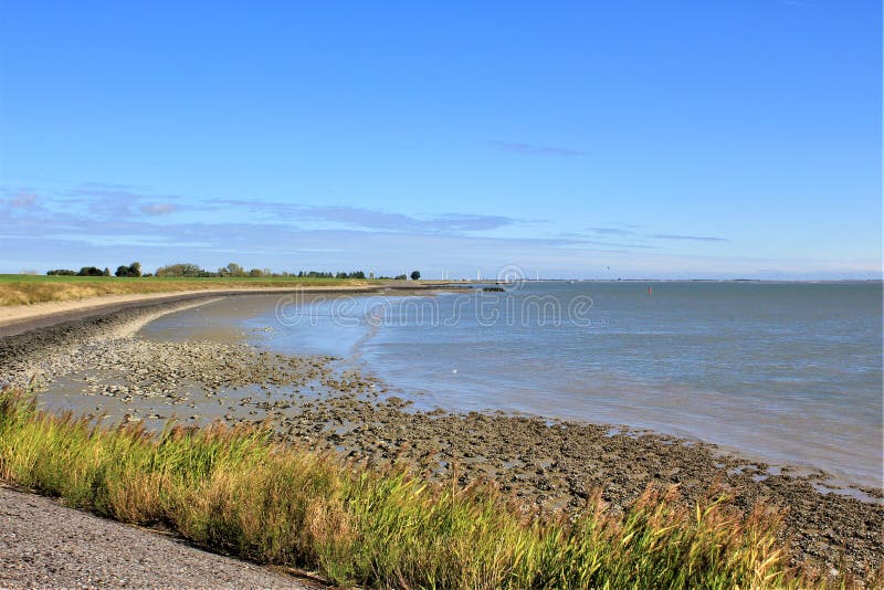 A Coastline in Zeeland, in the Netherlands Stock Image - Image of ...
