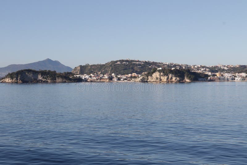 Coasts of Bacoli from the Sea Napoli Stock Photo - Image of boat ...