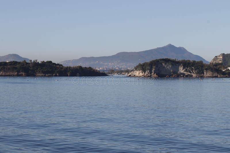 Coasts of Bacoli from the Sea Napoli Stock Image - Image of mountain ...