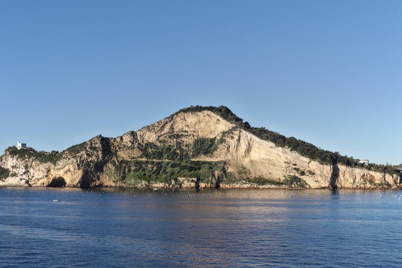 Coasts of Bacoli from the Sea Napoli Stock Image - Image of blue, cliff ...