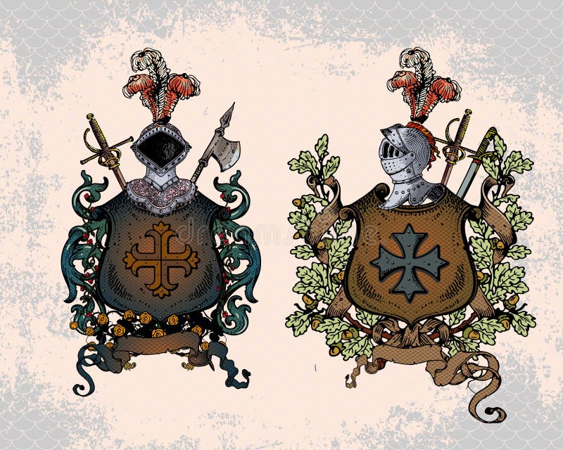 Coat of Arms with Mantling stock vector. Illustration of ornate - 44864795