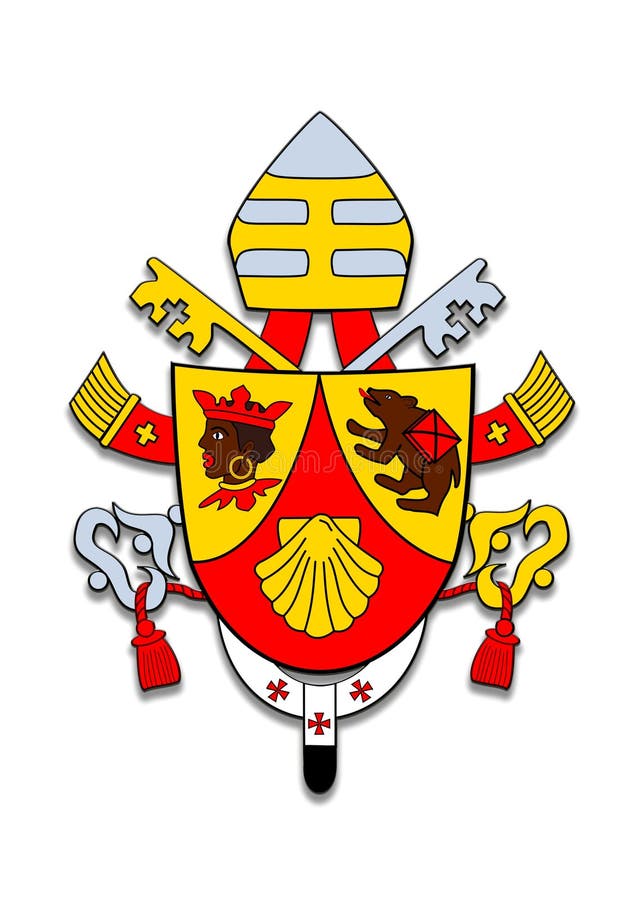Pope Benedict XVI 16 Coat of Arms Stock Illustration - Illustration of ...