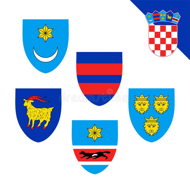 Coat of arms of Croatia stock vector. Illustration of historic - 120987112