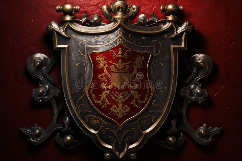 Coat of Arms Emblem Medieval Fantasy Photo Stock Illustration ...