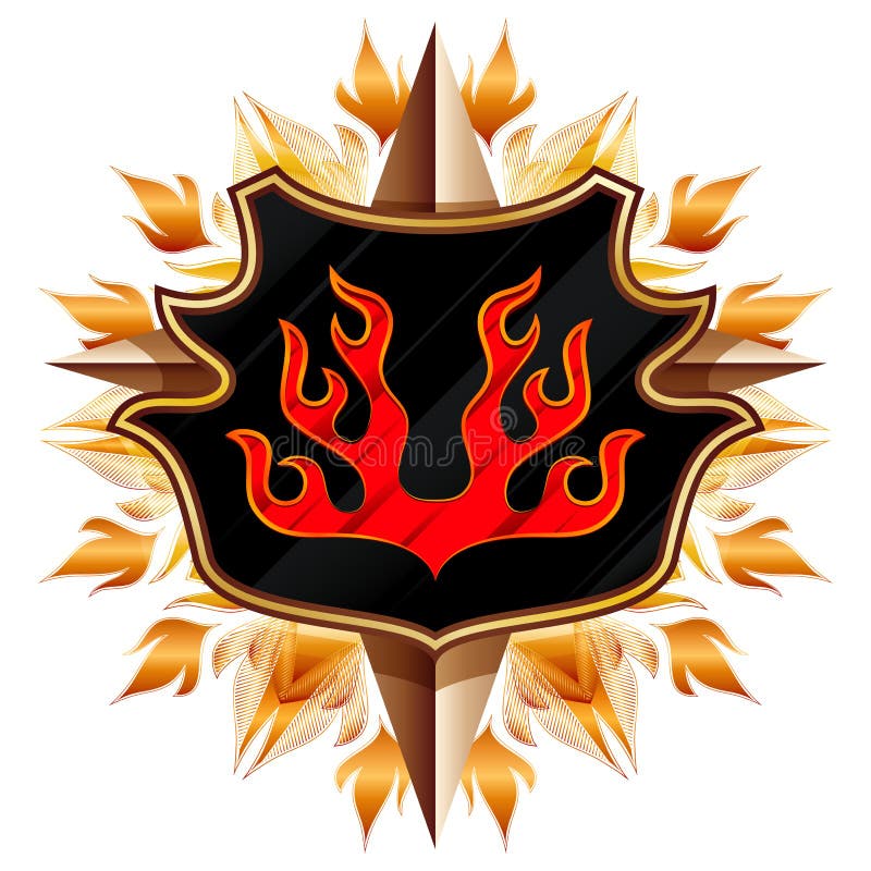 Heraldry Clipart Vector Flames
