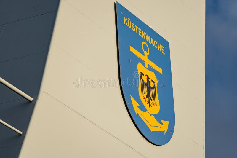Coat of Arms of the German Coast Guard Editorial Photography - Image of ...