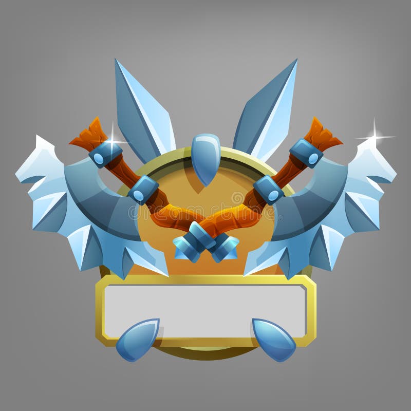 Coat of Arms Icon for Game Interface. Stock Vector - Illustration of ...