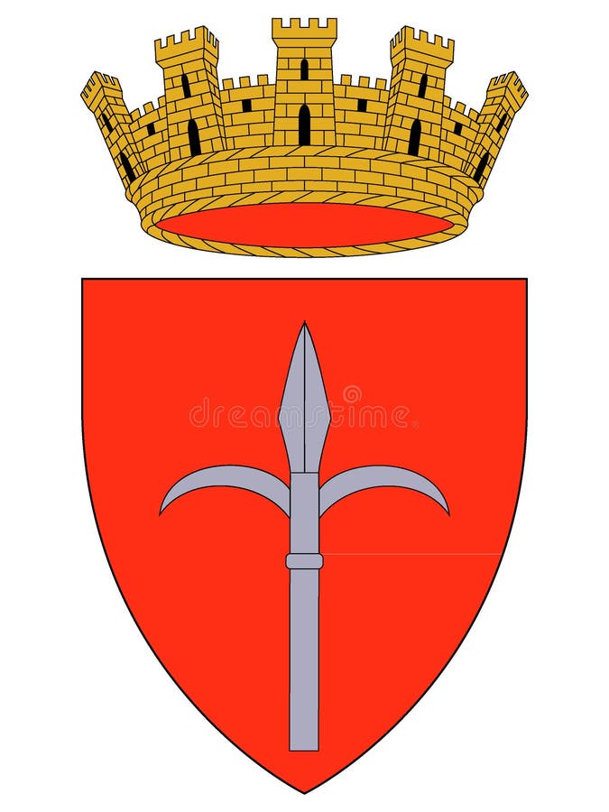 Trieste Italian City Flag and Coat of Arms Stock Vector - Illustration ...