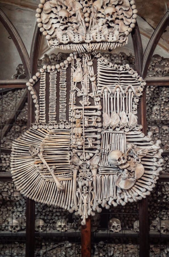 Coat of Arms Made of Human Bones and Skulls Stock Image - Image of ...