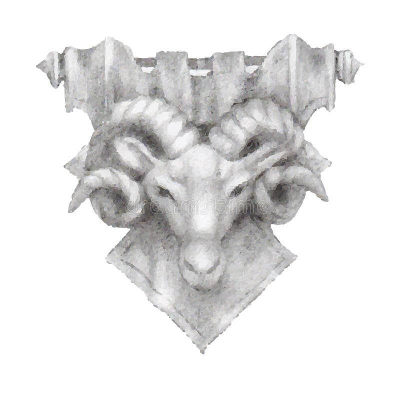 Coat of Arms with Ram head stock vector. Illustration of guaranty ...