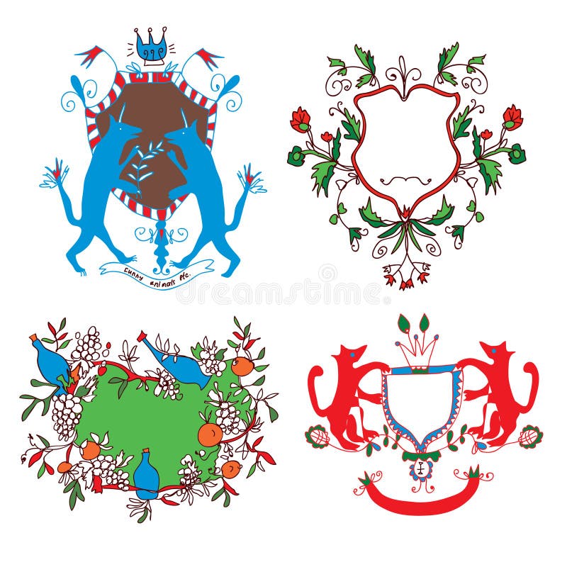 Coat Arms Funny Stock Illustrations – 224 Coat Arms Funny Stock ...