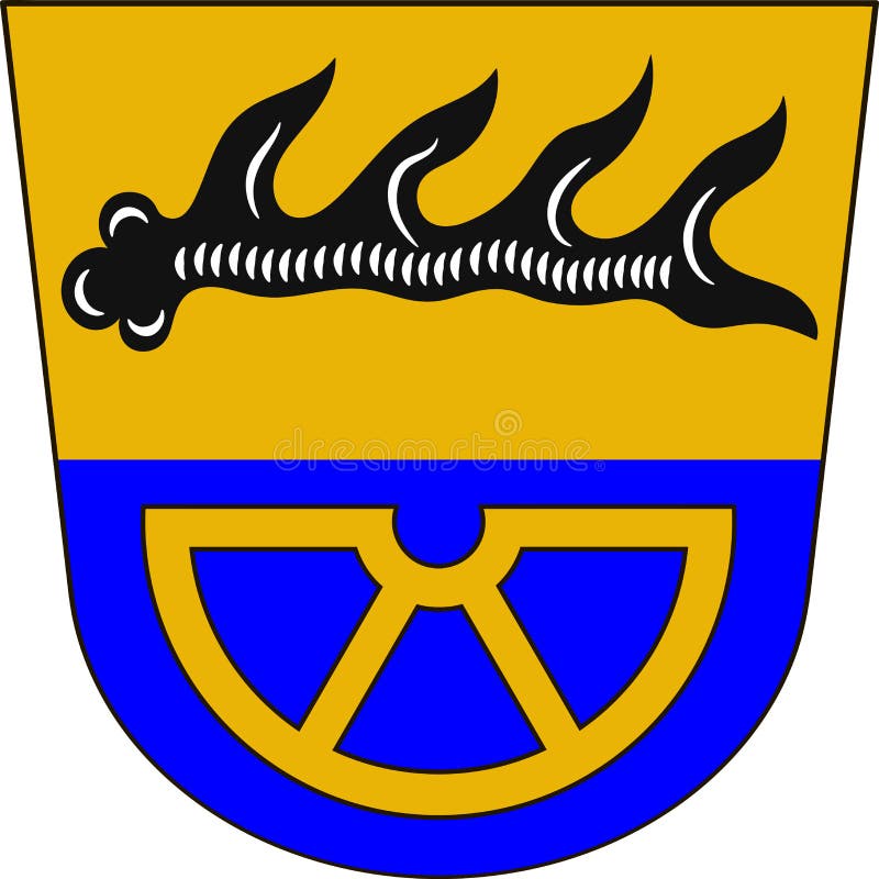 3d Flag Of Tuttlingen Baden Wurttemberg Germany Stock Illustration