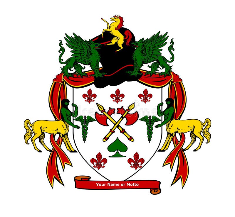 Coat of Arms Weapons Centaur Stock Illustration - Illustration of ...