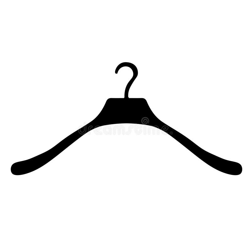 Coat Hanger the Black Close. Vector Illustration Stock Vector ...