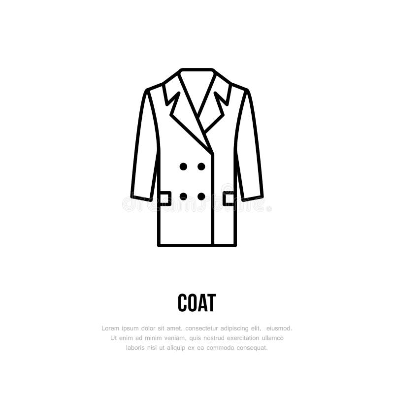 Coat Icon Of Vector Illustration For Web And Mobile Stock Vector