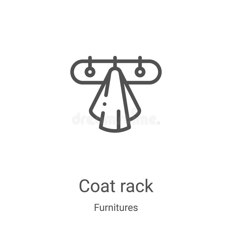 Coat Rack Icon Vector from Furnitures Collection. Thin Line Coat Rack ...