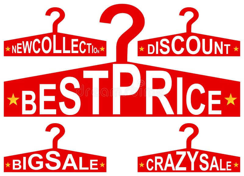 Coat Rack Signs with Sale Message Stock Vector - Illustration of ...