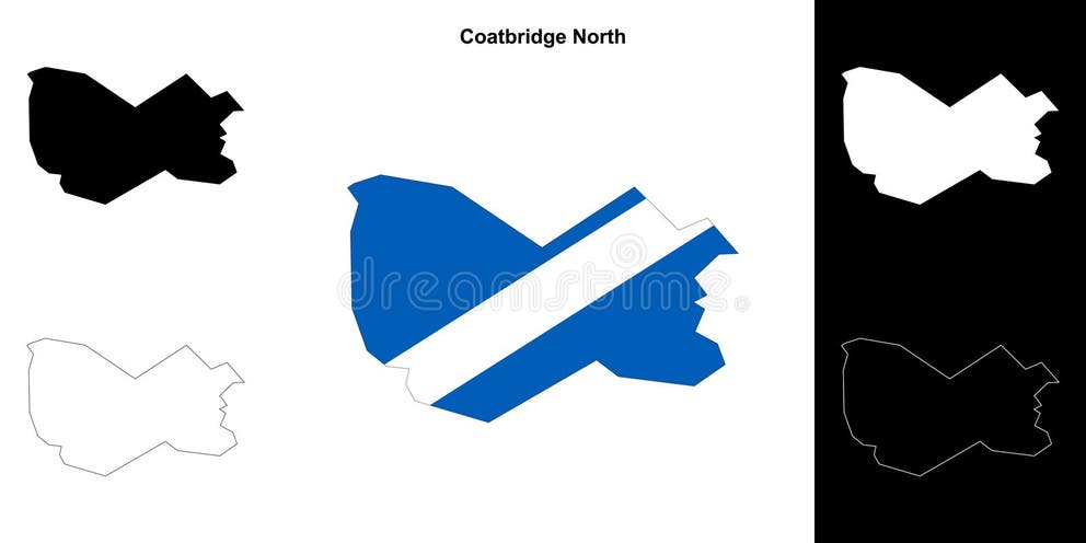 Coatbridge North Outline Map Stock Vector - Illustration of empty ...