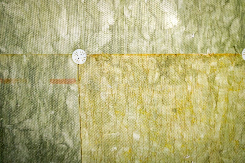 Coated Indoor Wall in Stone, Mineral, Rock Wool Stock Image - Image of ...