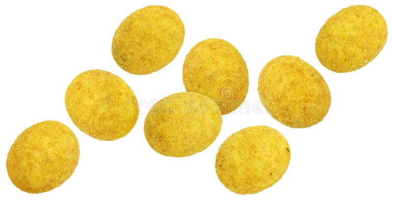 Coated Peanuts Isolated on White Background Stock Photo - Image of ...