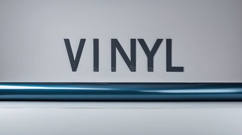 Coated Vinyl Rolled Out on a Simple Background for Various Applications ...