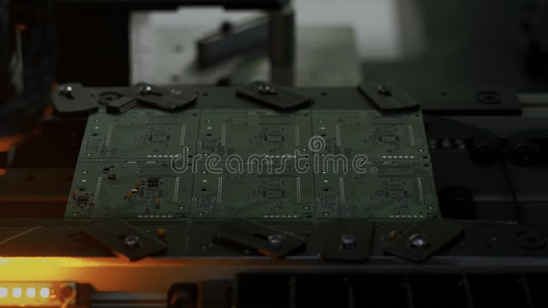 Coating Machine for Printed Circuit Board at Work. Creative Stock Image ...
