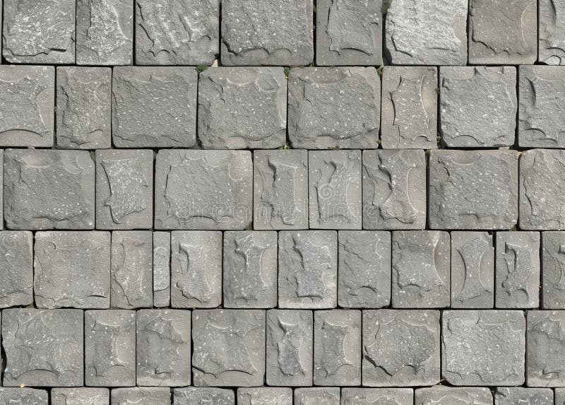 Coating with Modern Textured Paving Tiles of Square Shape. Stock Photo ...