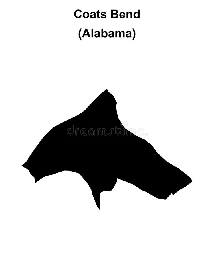 Coats Bend outline map stock vector. Illustration of borders - 385900692
